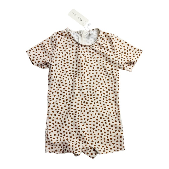 Rylee + Cru | Swim | New Rylee Cru Beige Dot Rashguard Swimsuit | Poshmark